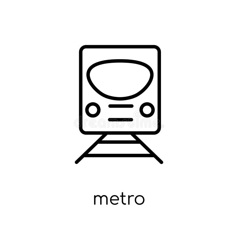 Metro Icon from Transportation Collection. Stock Vector - Illustration ...
