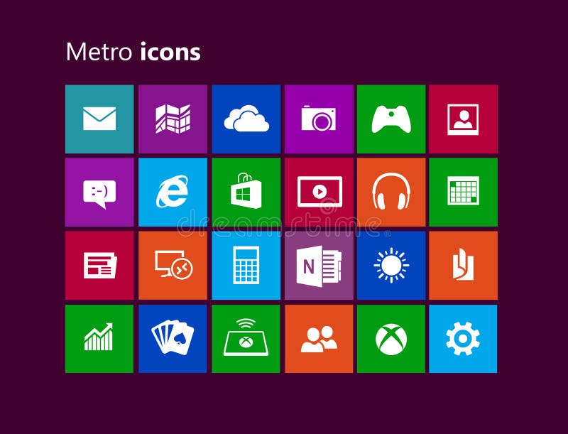 Metro icons editorial stock image. Illustration of symbol - 27355829