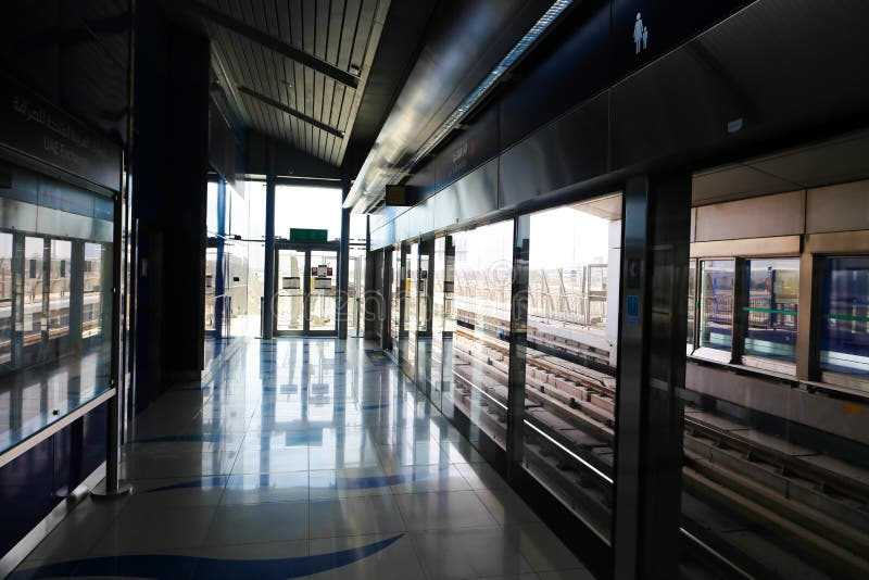 Metro Interior of Modern Metal Stock Image - Image of metro, scene ...