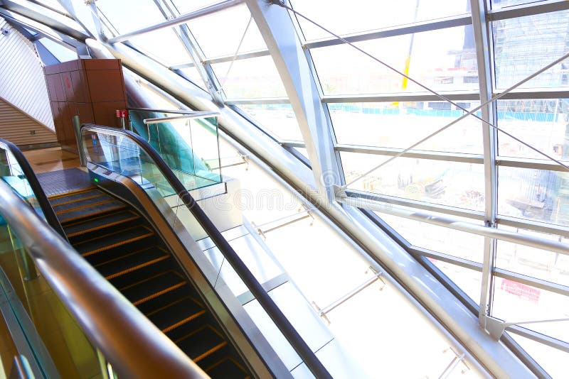 Metro Interior of Modern Metal Stock Photo - Image of metro, floor ...