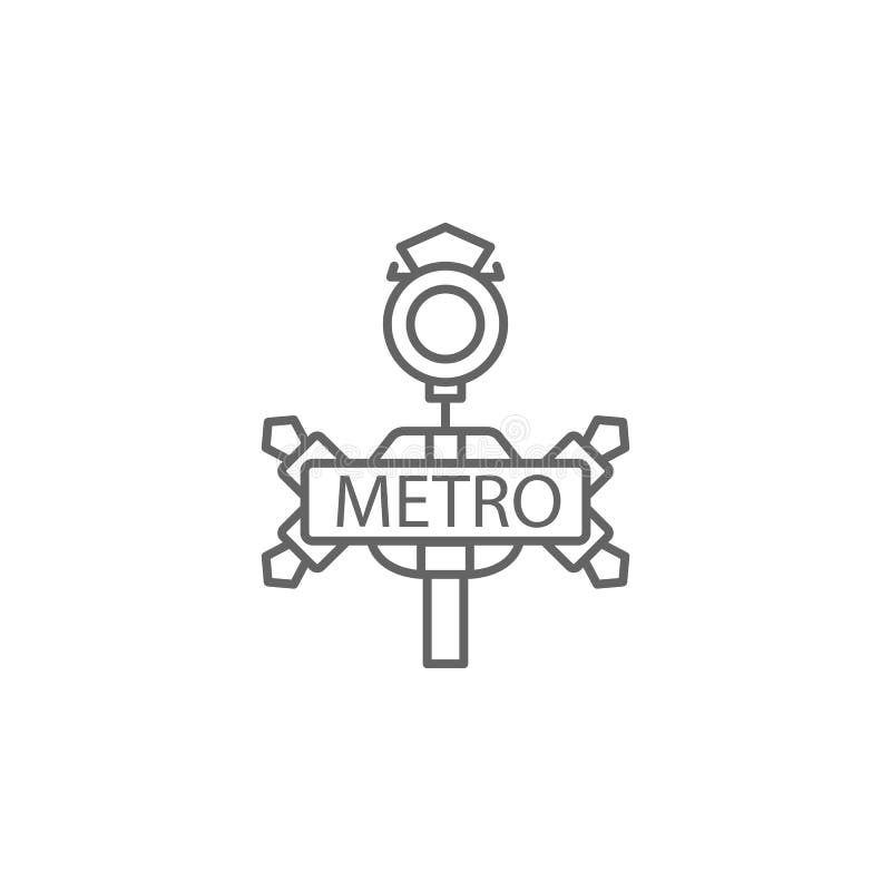 Metro, Light, Pointer Icon. Element of Paris Icon Stock Illustration ...