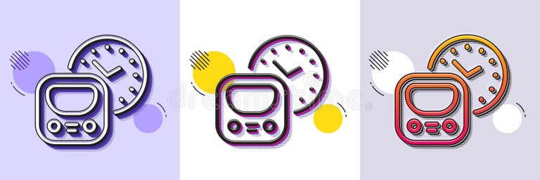 Metro Line Icon. Subway Time Schedule Sign. Halftone Dotted Pattern ...