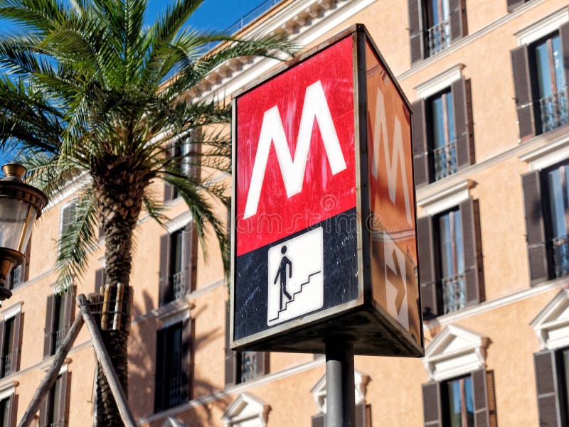 Subway Sign in Italy stock image. Image of english, tourism - 93292523