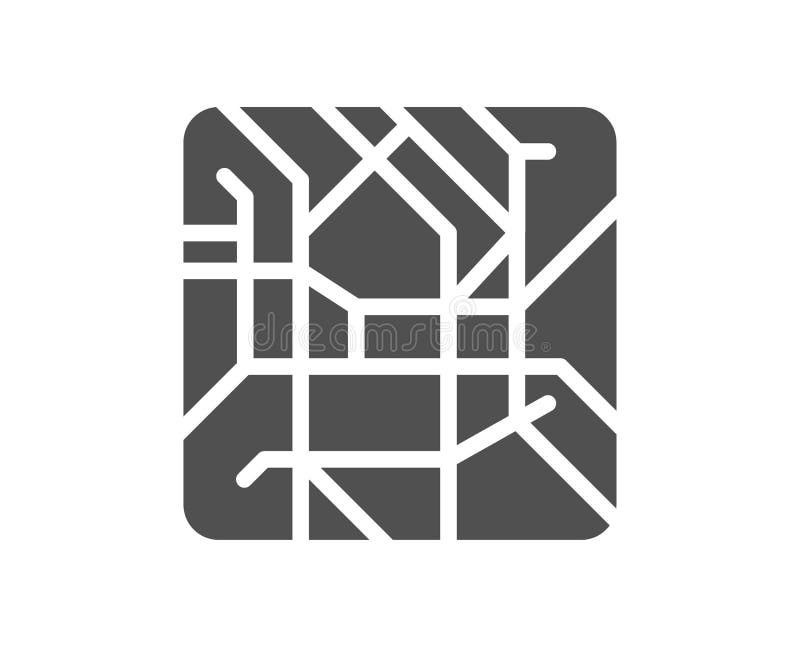 Metro Map Icon. Underground Subway Sign. Vector Stock Vector ...
