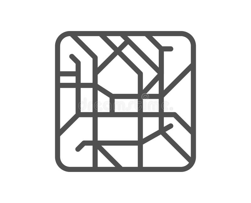 Metro Map Line Icon. Underground Subway Sign. Vector Stock Vector ...