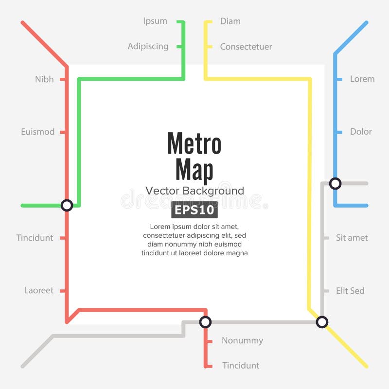 Metro Map Vector. Rapid Transit Illustration Stock Vector ...