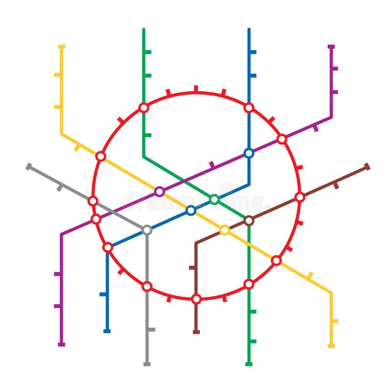 Metro Map Vector. Subway Map Design Template Stock Vector ...