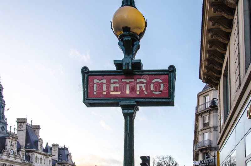 Metro paris editorial image. Image of louvre, symbol - 36423505