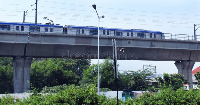 Metro rail-chennai stock image. Image of passenger, modern - 61180637