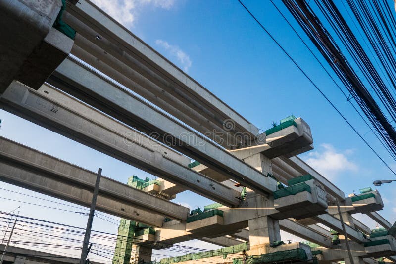 Metro Rail Construction in Bangkok 2016 Thailand Editorial Photo ...
