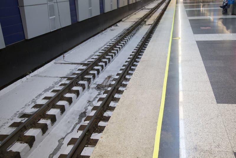 Metro Rails.Underground Metro Stock Photo - Image of fast, industry ...