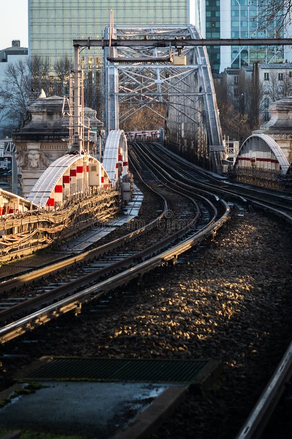 Metro rails on the viaduct stock photo. Image of transport - 172781028