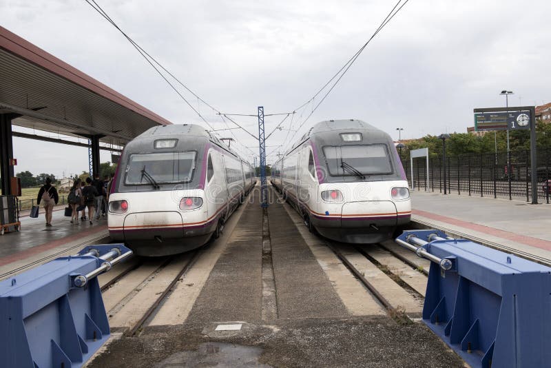A High Speed Train in Spain Getting Ready To Leave. Editorial Photo ...