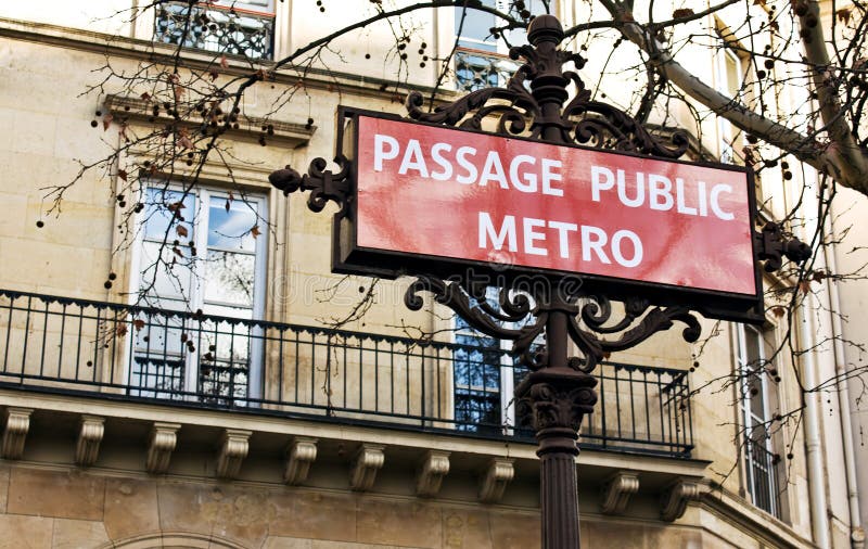 Metro Sign editorial image. Image of exterior, european - 12918180
