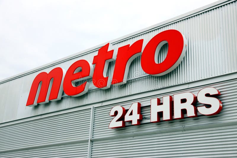 Metro Sign editorial stock image. Image of selling, industry - 20070364
