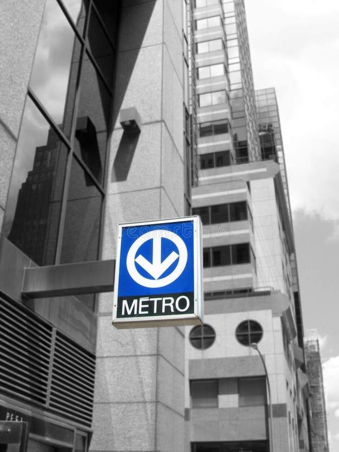 Montreal Metro (Subway) Sign Editorial Photography - Image of high ...