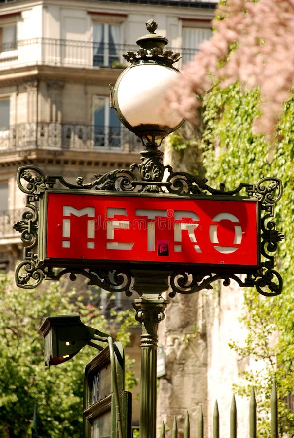 Metro sign in paris editorial photo. Image of paris, tube - 8005206