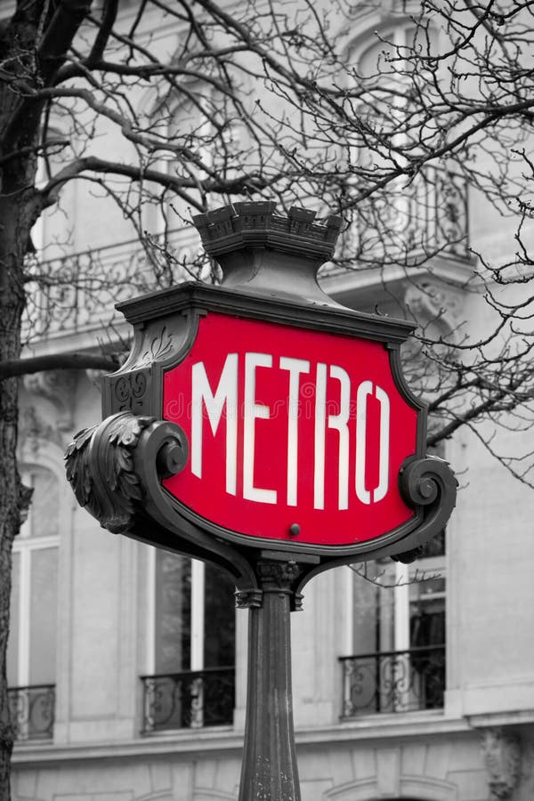 Metro Sign in Paris, France Editorial Image - Image of rustic, france ...