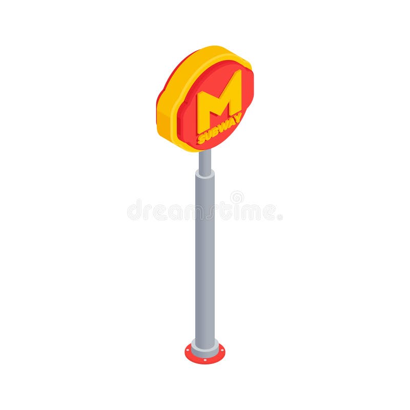 Metro Sign Post Composition Stock Vector - Illustration of metro ...