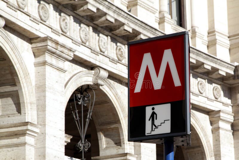 Metro sign stock image. Image of train, subway, people - 62855081