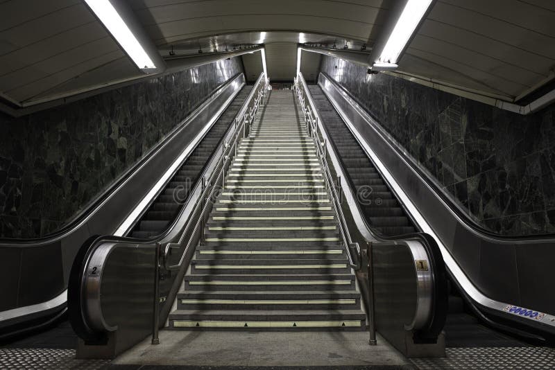 Stairs At A Metro Railway Station - Berlin Hauptbahnhof, U55 Stock ...