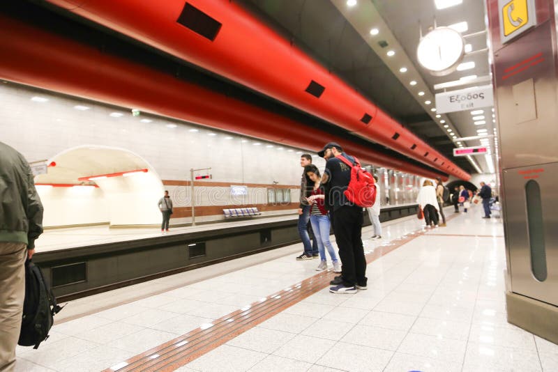 Metro Station at Athens , Greece Editorial Photo - Image of city ...