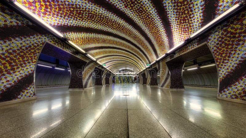 Metro station,Budapest stock image. Image of platform - 134091493