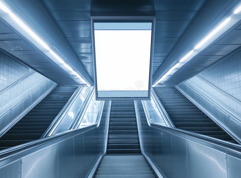 The Metro Station Features a Sign Displaying a Mockup of a Vertical Ad ...