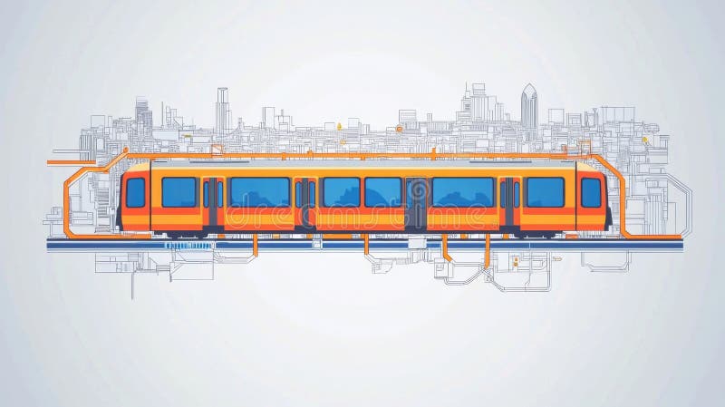 Metro Station Layout and Subway Map Design Showcasing Public ...