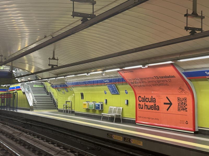Metro Station in Madrid, Spain Editorial Stock Image - Image of ...