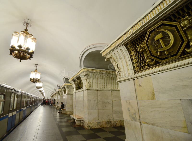 Metro Station , Moscow, Russia. Editorial Photo - Image of grand ...