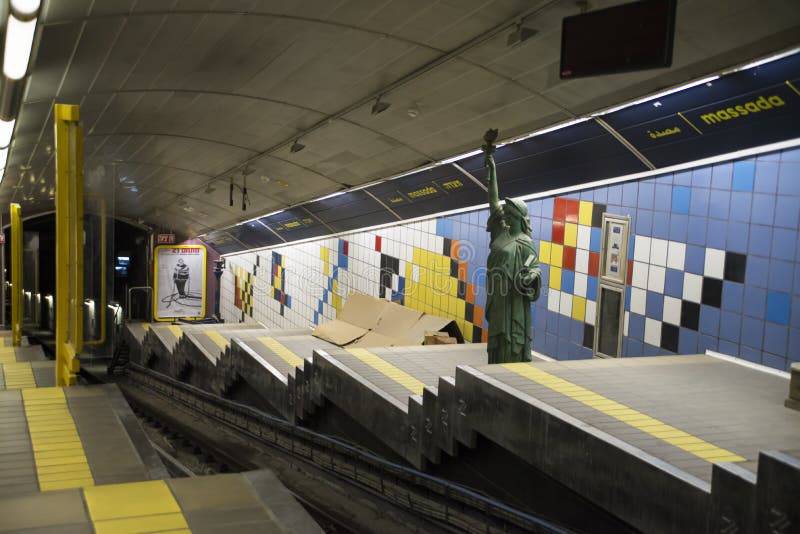 Metro Station on Mount Carmel in Haifa Editorial Photo - Image of ...