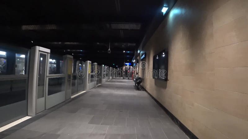 A Metro Station with Platform Screen Doors in Paris Stock Video - Video ...
