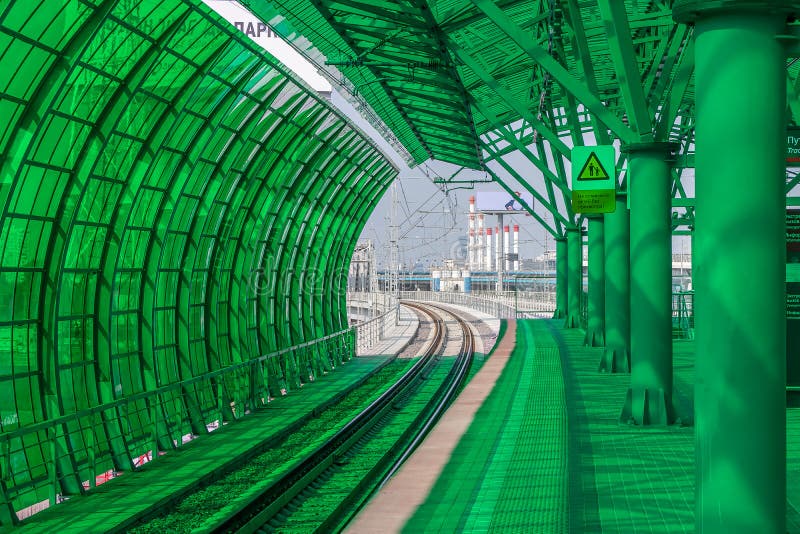 Metro station stock image. Image of metro, platform, green - 99397143