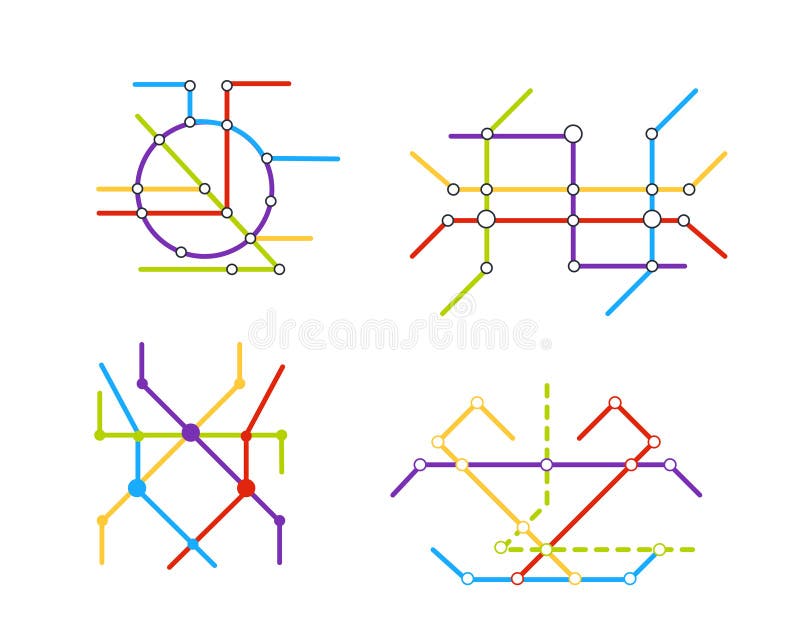 Metro Subway City Map. Underground Transport System Stock Vector ...