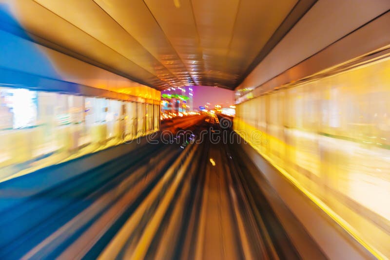 Metro subway tracks stock photo. Image of emirates, arabic - 133096140