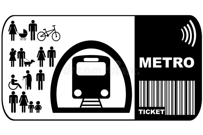 Red Metro Ticket Icon with Qr Code Stock Vector - Illustration of ...