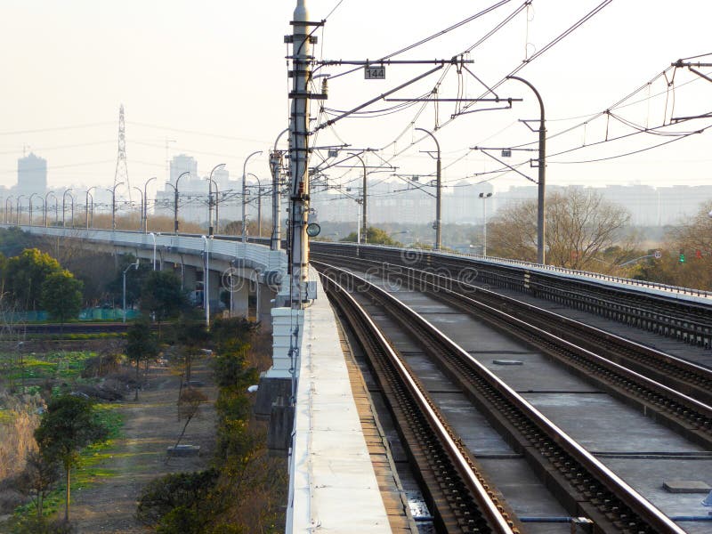 A Metro Track through a Village Stock Photo - Image of orbit, metro ...
