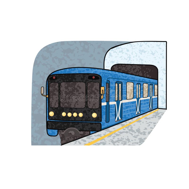 Metro Train Colorful Illustration Stock Vector - Illustration of public ...