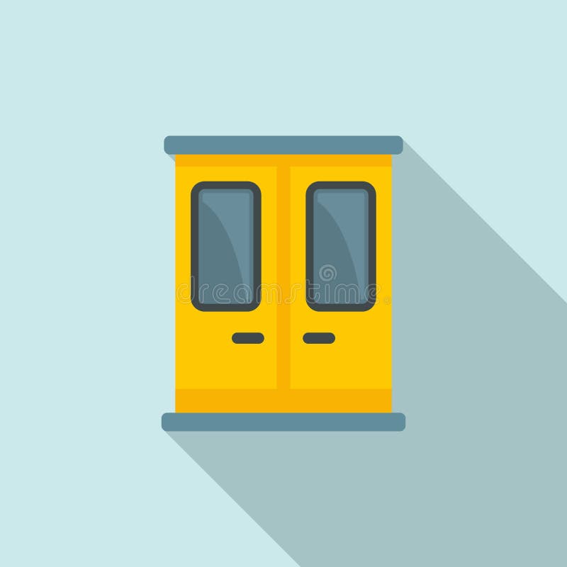 Metro Train Door Icon, Flat Style Stock Vector - Illustration of ...