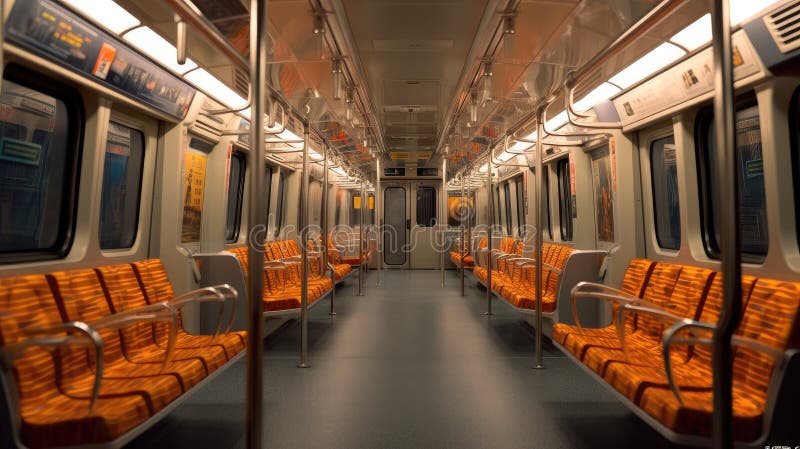 Interior of a Subway Station, People Waiting for the Subway Stock ...