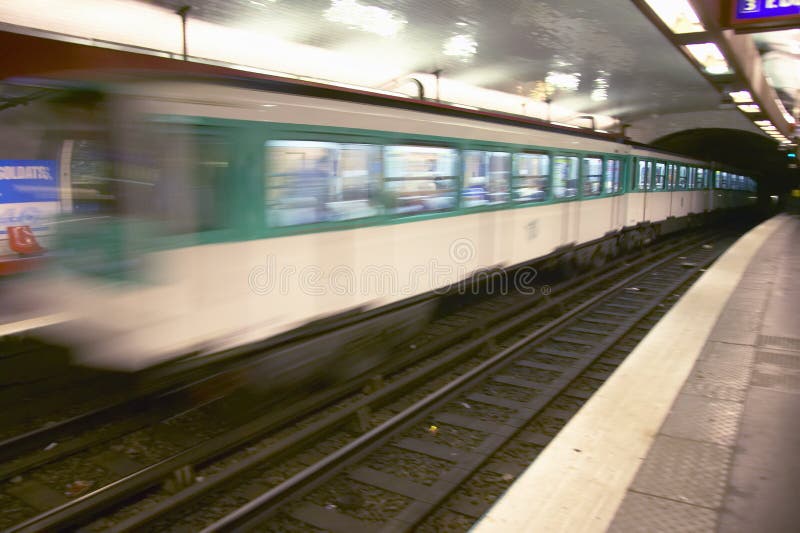Metro Train, Paris, France editorial stock photo. Image of indoors ...