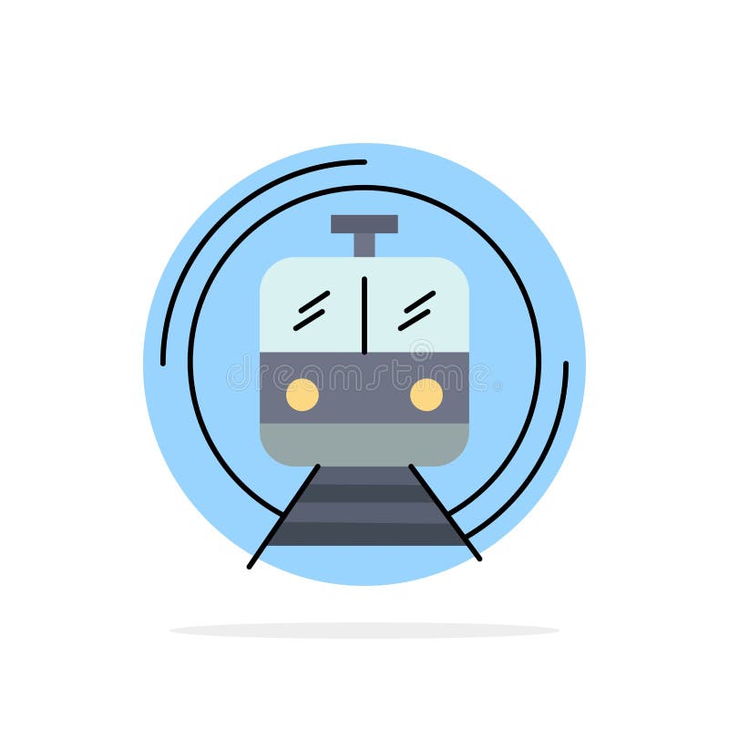 Metro, Train, Smart, Public, Transport Flat Color Icon Vector Stock ...