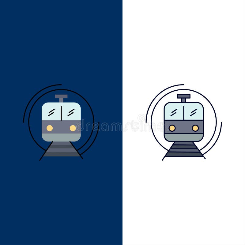 Metro, Train, Smart, Public, Transport Flat Color Icon Vector Stock ...