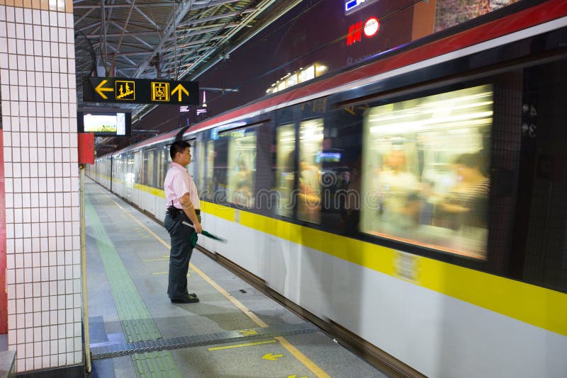 Metro Train and staff editorial photo. Image of square - 44979761