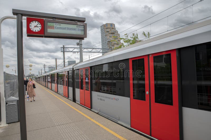 Metro at the Train Station Amsterdam-Zuid the Netherlands 26-5-2022 ...