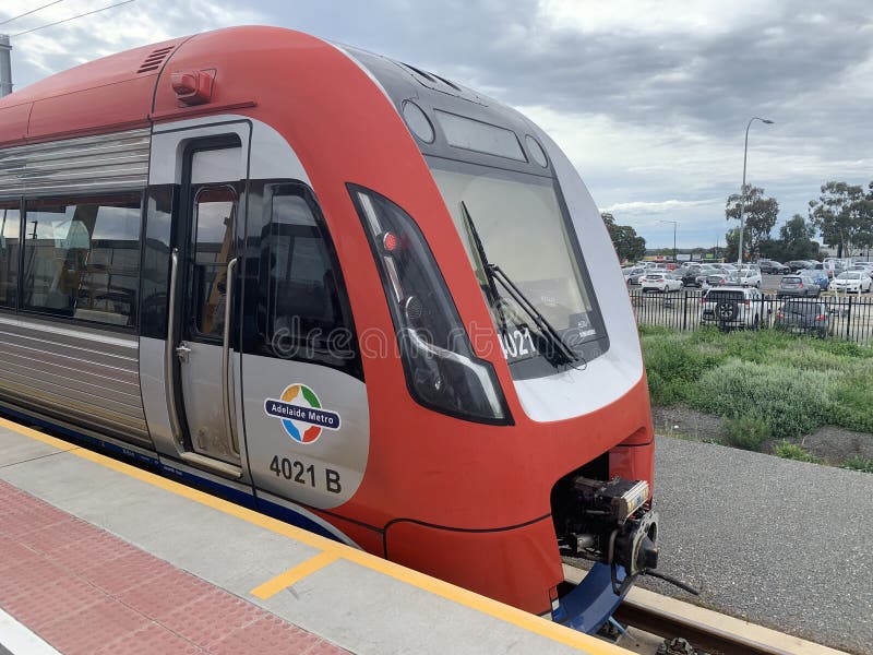 Metro Trains Stop at the Railway Platform in Adelaide. Editorial Photo ...