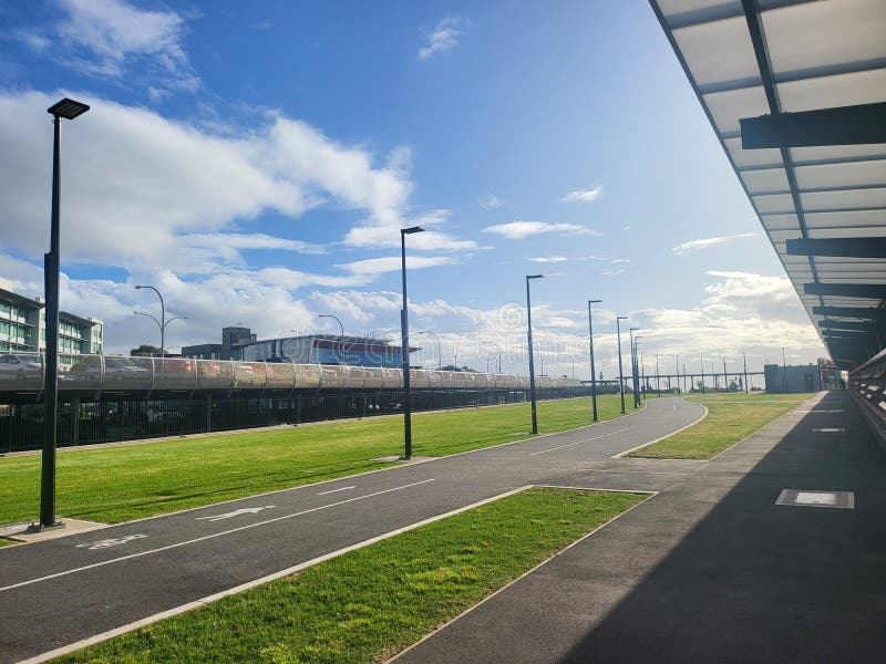 Metro Trains Stop at the Railway Platform in Adelaide. Stock Image ...