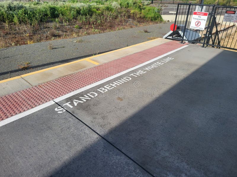 Metro Trains Stop at the Railway Platform in Adelaide. Stock Image ...