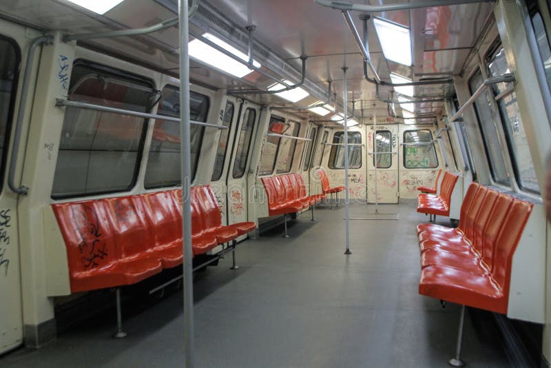 Metro wagon editorial stock photo. Image of public, subway - 91392693